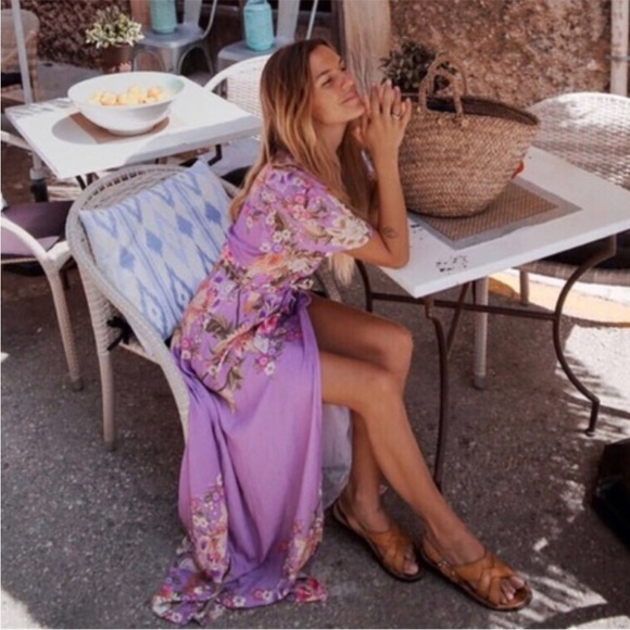 Spell | Dresses | Spell The Gypsy Blue Skies Floral Wrap Dress | Poshmark